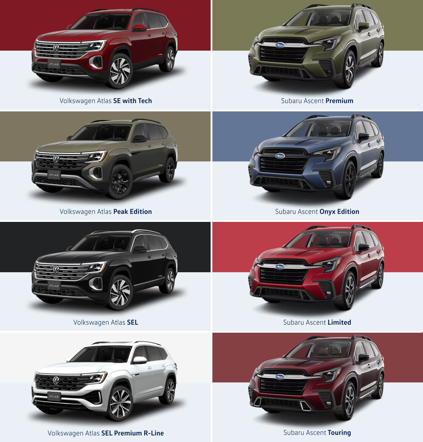 Volkswagen Atlas Vs. Subaru Ascent: Comparing SUVs